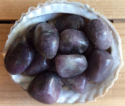 Lepidolite Tumbled Stone Healing Crystals And Stones Calming Etsy