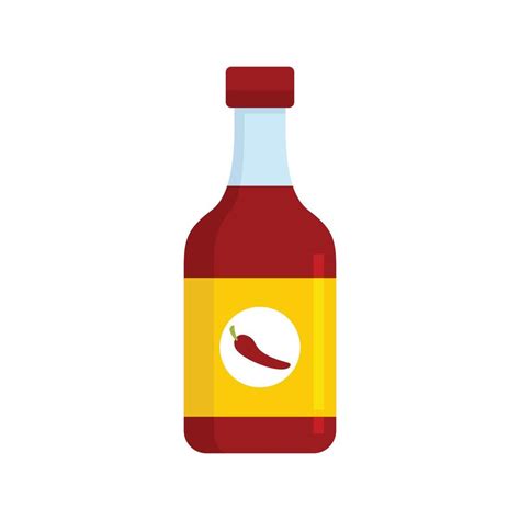 Chili Sauce Bottle Icon Flat Isolated Vector 14862963 Vector Art At