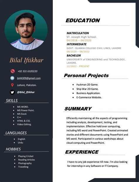 Bilal Iftikhar On Linkedin Cv
