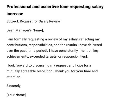 Salary Review Request Letter