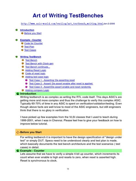 art of writing testbenches pdf hardware description language compiler