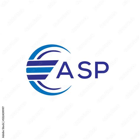 Asp Letter Logo Asp Blue Image On White Background Asp Vector Logo Design For Entrepreneur And