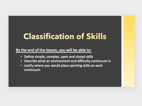 GCSE PE Classification Of Skills Teaching Resources