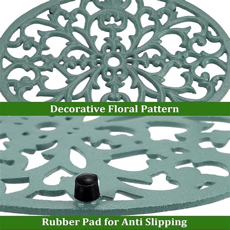 2 Pack Cast Iron Trivets Decorative Oval Trivet 96″x73″ Heat