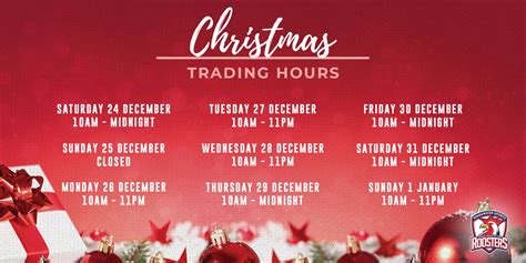 Christmas Trading Hours Easts Kingswood