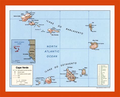 Political And Administrative Map Of Cape Verde 2004 Maps Of Cape