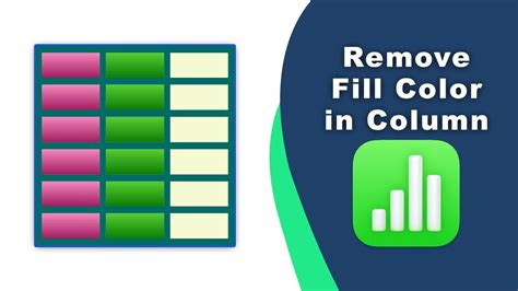 How To Remove Fill Color From Columns In Apple Numbers Spreadsheet On Mac Youtube