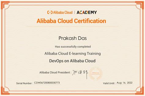Prakash Das On Linkedin Alibabacloud Devopsworld Certificateofcompletion Practitioner