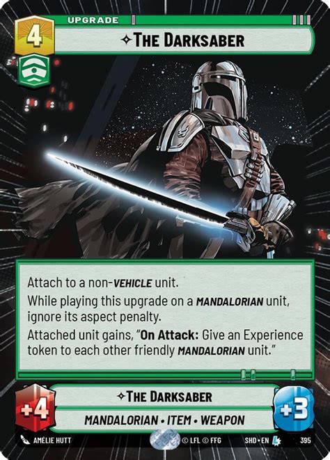 The Darksaber — Shd Price And Value Star Wars Unlimited Tcg Stacked