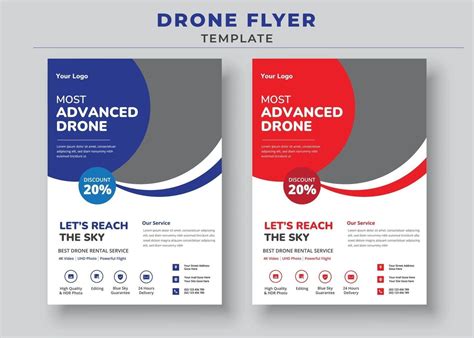 Drone Flyer Template Most Advanced Drone Services Flyer 3059931 Vector Art At Vecteezy