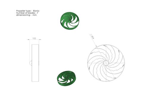 🚁 Bionic Propeller For Submarines Yachts And Ships・ Stl File For 3d