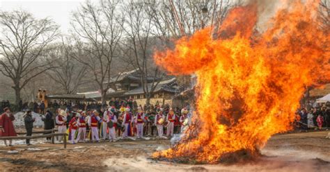 한국민속촌 달집 태우기 등 정월대보름 세시행사 진행