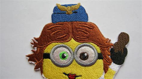 Minion Flight Attendant Embroidered Patch Aviation Travel T Etsy