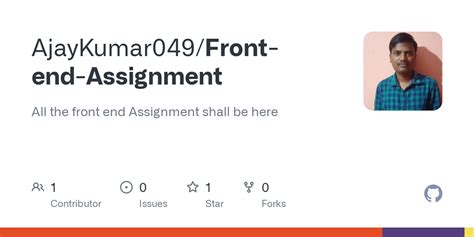 Github Ajaykumar049front End Assignment All The Front End