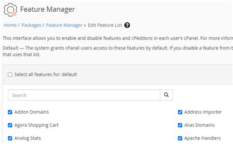 How To Edit An Existing Feature List In Whm Eukhost