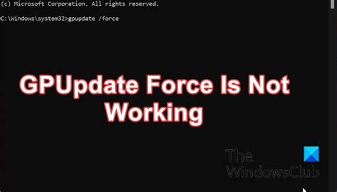 Gpupdate Force Not Working On Windows Computers Fix