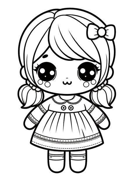 Desenhos De Bonecas Kawaii Para Colorir Pintar E Imprimir Coloririnfo