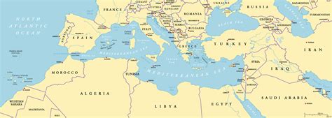 Modern Mediterranean Map