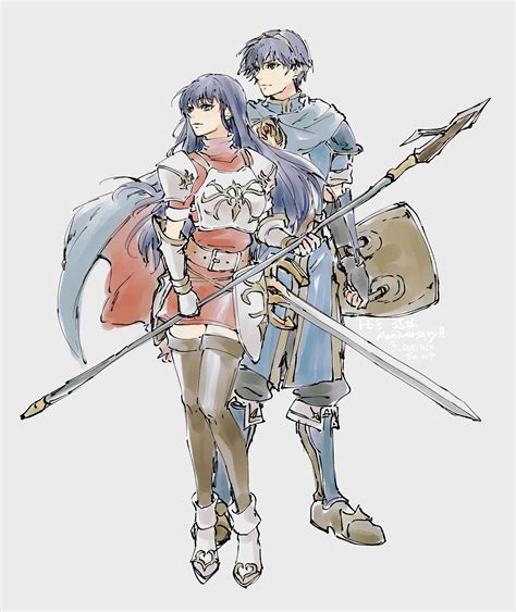 Marth And Caeda Fire Emblem And More Drawn By Umi Oneinchswing Danbooru