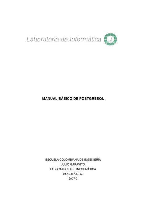 pdf de programación manual básico de postgresql
