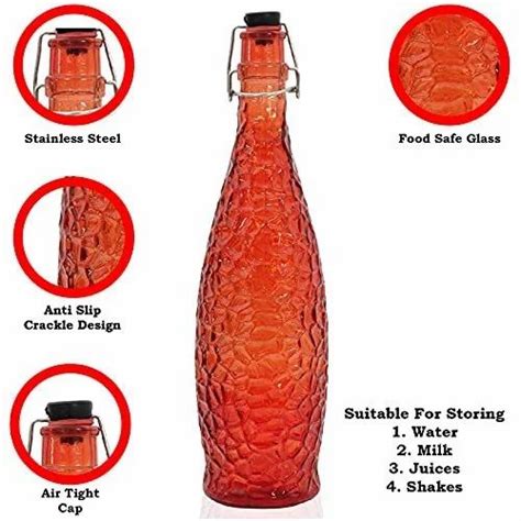Glass Water Bottle At Rs 145piece Glass Bottles For Fridge In Firozabad Id 2849209345673