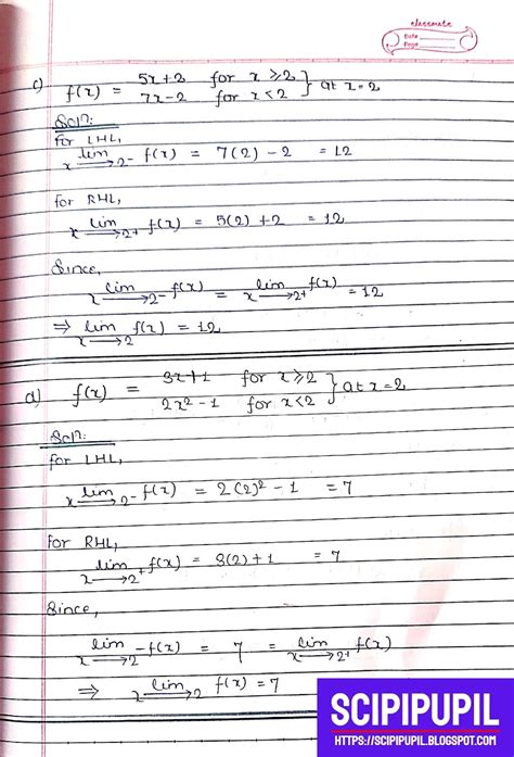 Grade 11 Limits And Continuity Exercise 3 Solutions Basic Mathematics Grade Xi By Sukunda