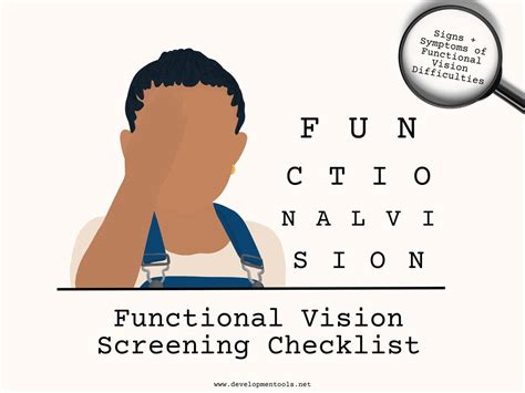 Functional Vision Screening Checklist Visual Processing Screen Occupational Therapist