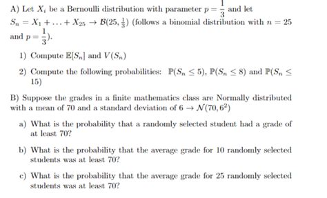 solved a let xi be a bernoulli distribution with parameter