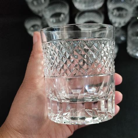 Vintage Crystal Cut Glasses Set 16 Pieceswine Sherry Tumblers