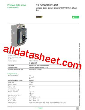 Pjl36080cu31asa Datasheetpdf Schneider Electric