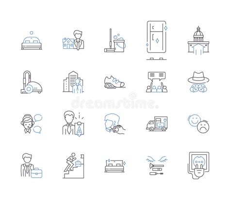 Smart City Outline Icons Collection Smart City Intelligent