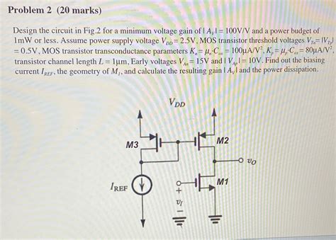 Problem 2 20 Marks Design The Circuit In Fig2 For A Minimum Course Hero