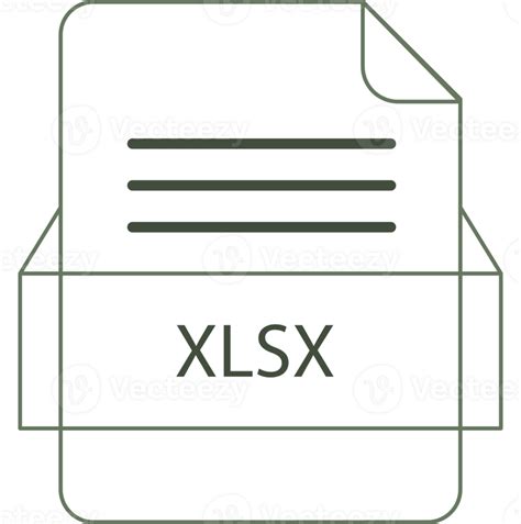 Xlsx File Icon Black Outline 57325956 Png
