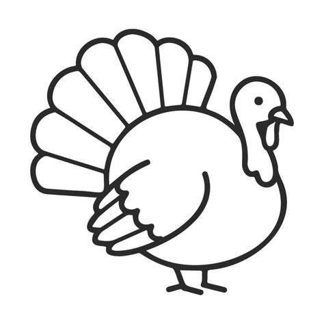 Outline Of Turkey Icon In Simple Black And White Design 68550444 Vector
