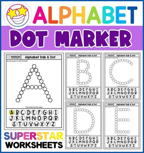 Alphabet Dot Marker Worksheets Superstar Worksheets