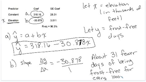Solved We Use The Form ŷ A B X For The Least Squares Line In Some Computer Printouts The
