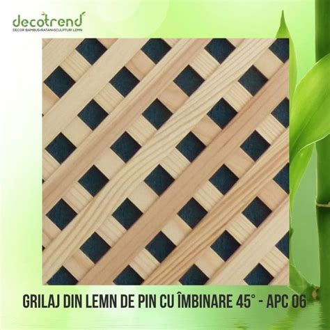 Grilaj Din Lemn De Pin Cu Imbinare La 45 Grade Apc 06 Decotrend