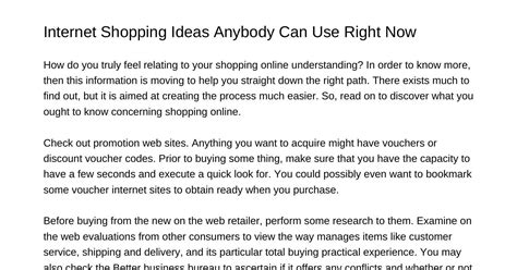 shopping online ideas you can now use right nowicrur pdf pdf docdroid