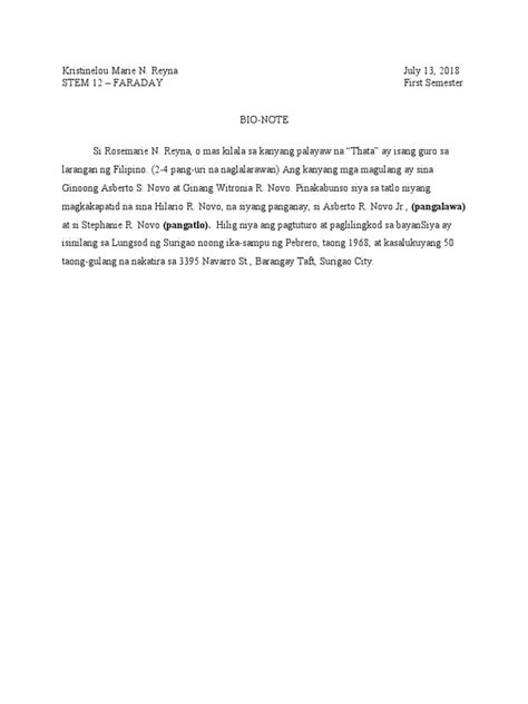 Bionote English Pdf