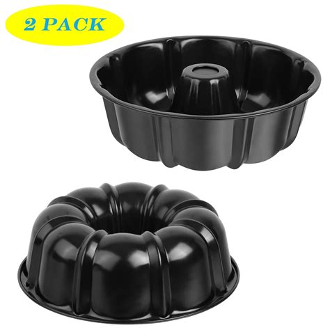 Vesteel 2 Pack Bundt Cake Pan 10 Nonstick Fluted Cake Pans For Baking