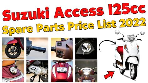 Suzuki Access 125 Bs6 Spare Parts List
