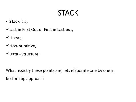 Introduction To Stack Ppt Free Download