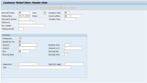 F SAP Tcode Customer Noted Item