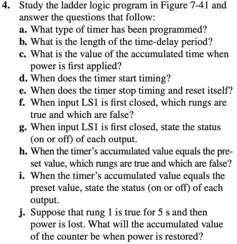 Solved Input Ladder Logic Program Outputs L1 Ls1 In L2 1 H