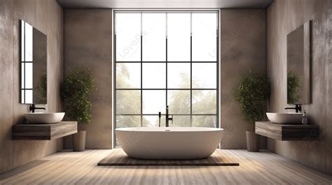 미니멀리스트 3d 렌더링 석재 바닥재 및 목재 타일 벽으로 세련되고 세련된 욕실 디자인 향상 리스 배경 창보기 배경 석재 배경 이미지 Hd 리스 창보기 석재 배경