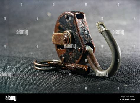 Old Padlock With Rust But Fully Functional Photographed In The Studio Stock Photo Alamy
