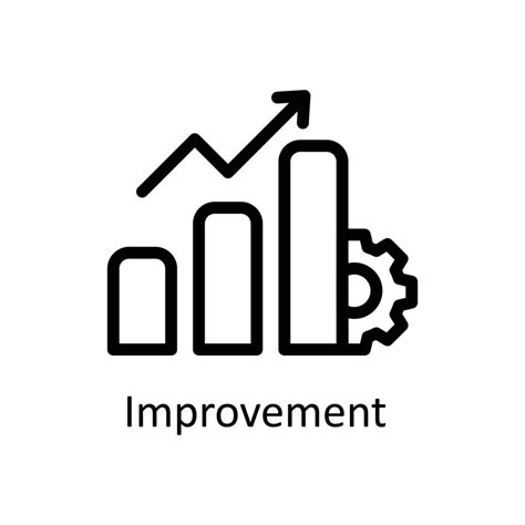Improvement Vector Outline Icons Simple Stock Illustration Stock