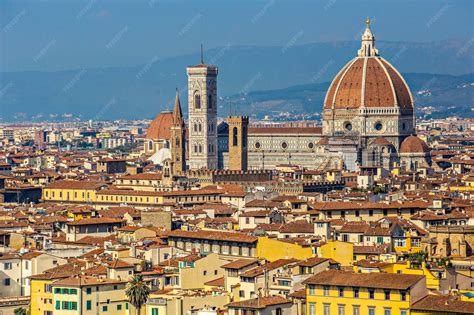Premium Photo Florence Duomo Aerial View From Michelangelo Square In