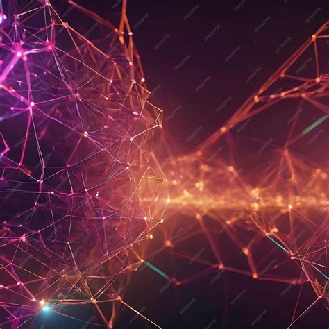 Premium Ai Image 3d Render Of A Network Communications Background With Low Poly Plexus Design