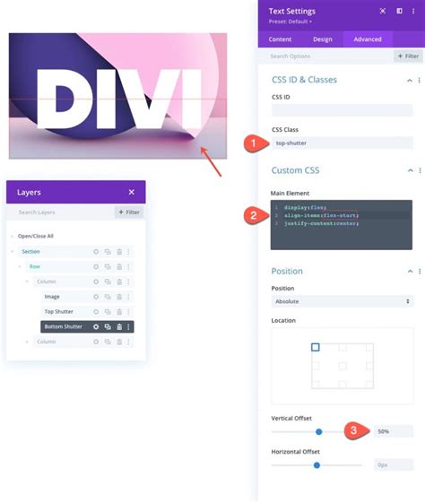 How To Create An Image Overlay With Split Text Shutter Animation Designs In Divi